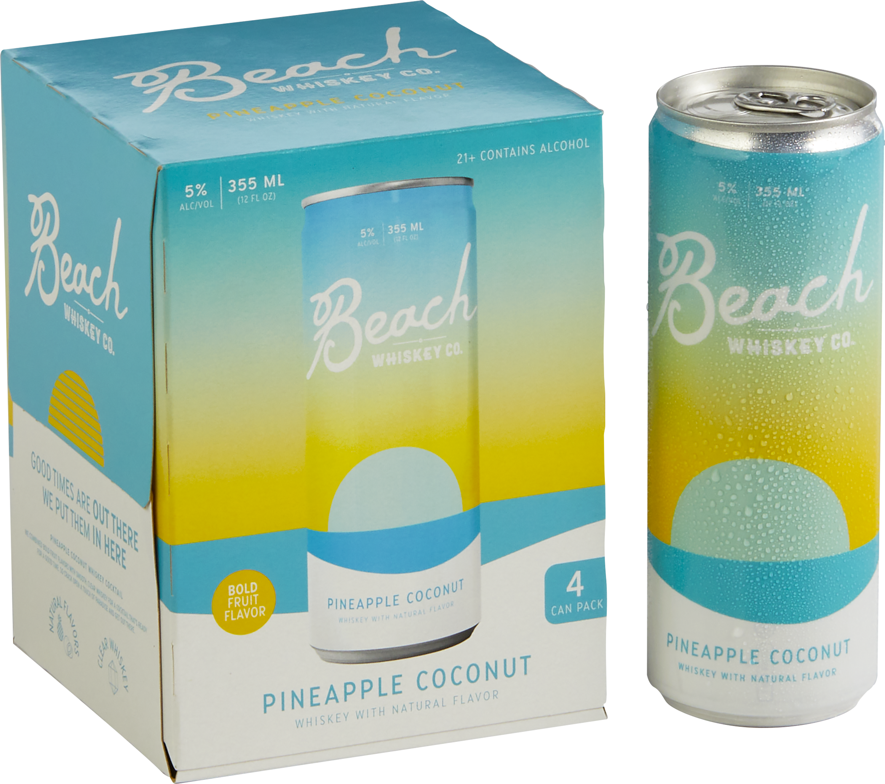 Beach Whiskey Pineapple Coconut 4-Pack – Darco Spirits